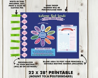 Custom Girl Scout Kaper Chart Poster for Cadettes Troop | Etsy