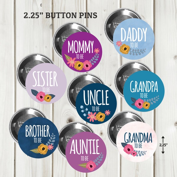 Baby Shower Buttons - Etsy