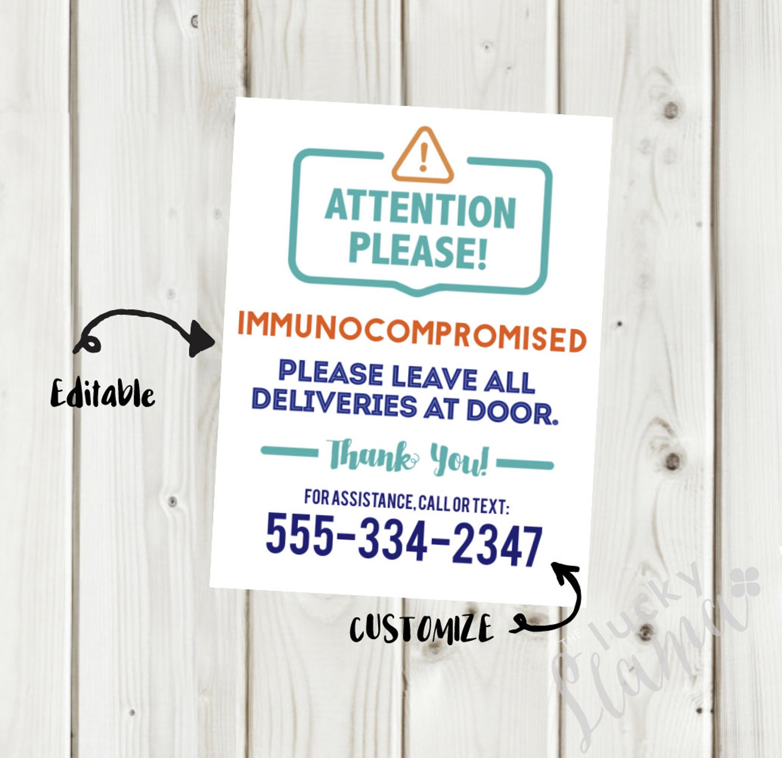 Editable Door Sign Weak Immune System Door Sign Instant - Etsy