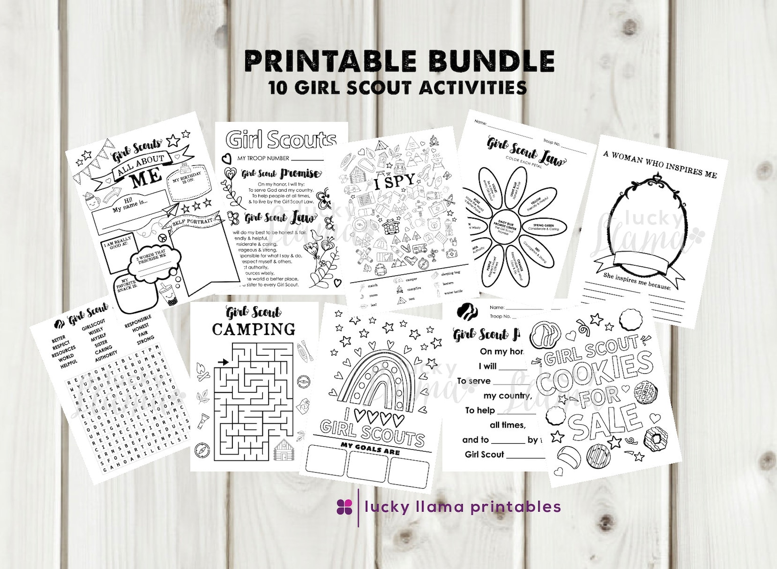 Girl Scout Troop Leader Printable Activities - Etsy