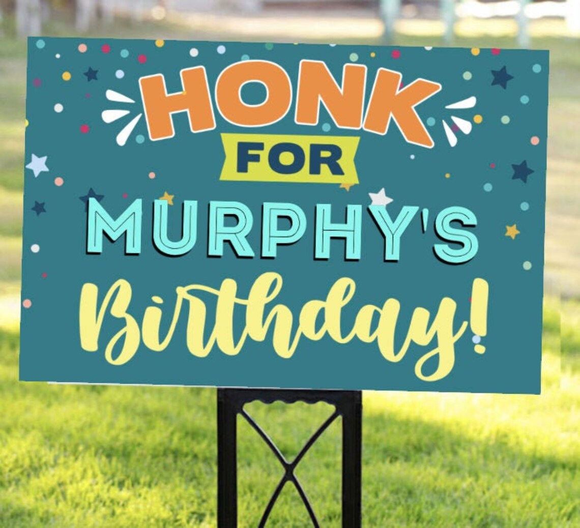 Editable HONK It's My Birthday Yard Sign Art - Etsy