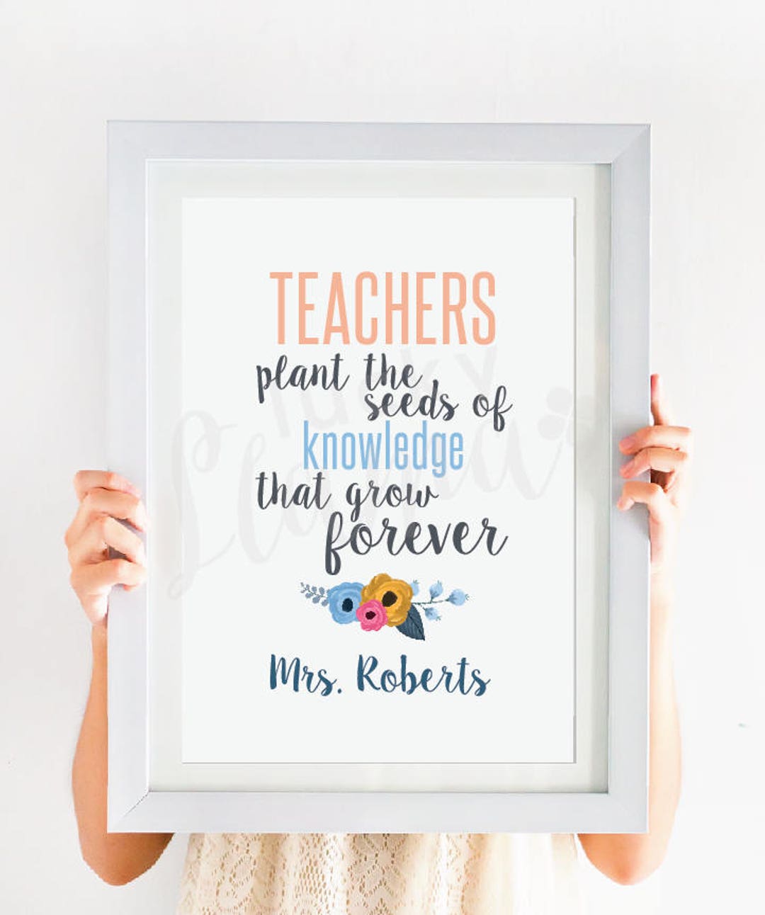 Teacher Gift, Personalized Teacher Printable, Teacher Appreciation Gift ...