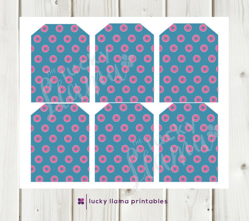 Editable Donut Gift Tag Instant Download - Etsy