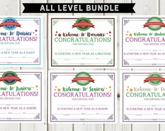 INSTANT DOWNLOAD EDITABLE Investiture Certificate Girl Scout - Etsy
