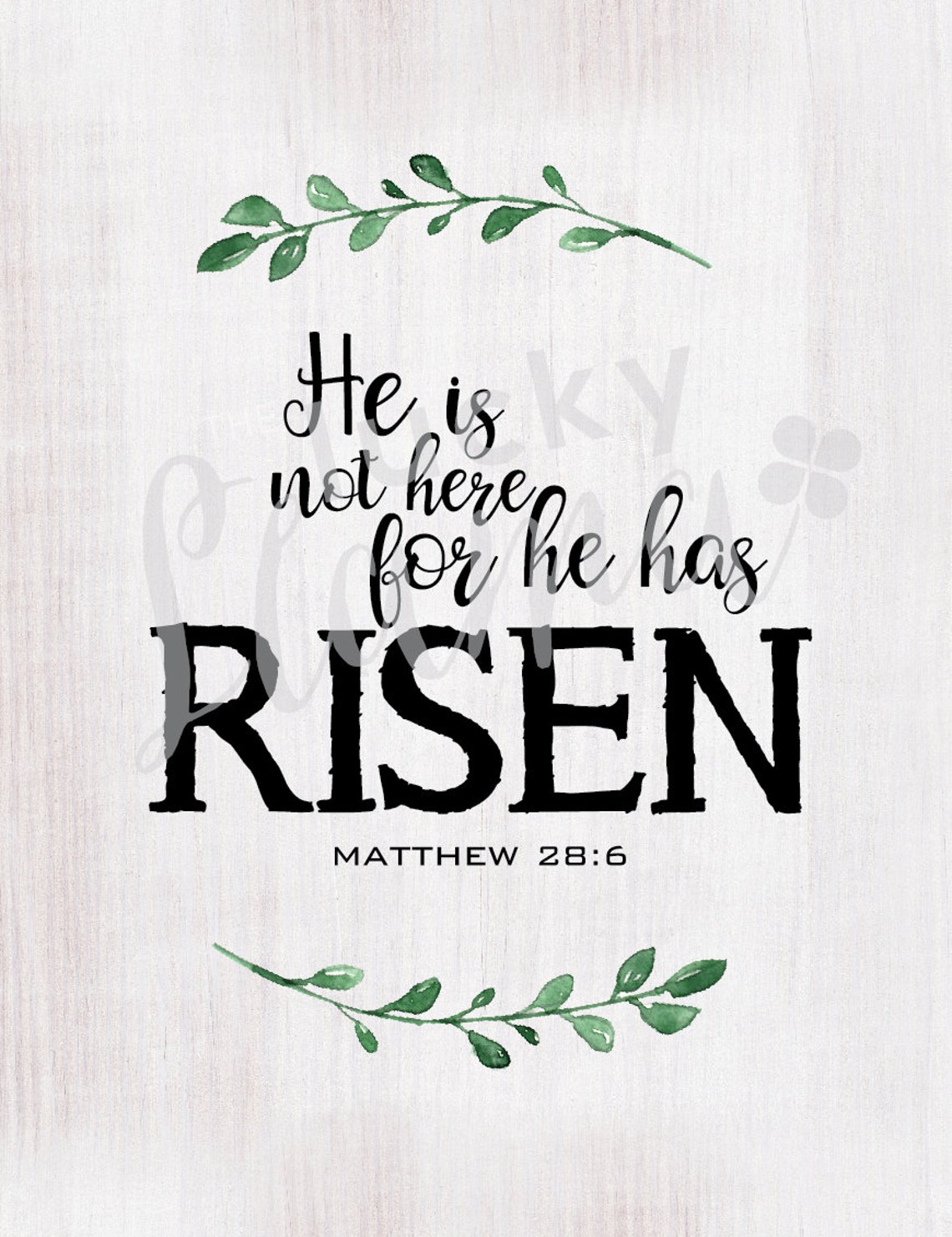 HE is risen printable Easter Printable art work | Etsy