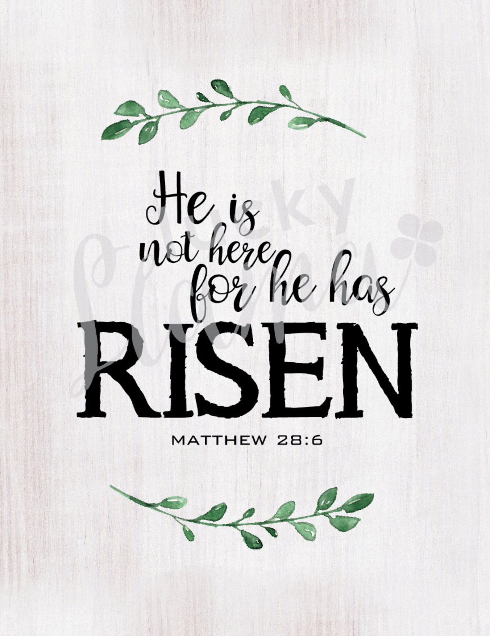 HE is risen printable Easter Printable art work | Etsy