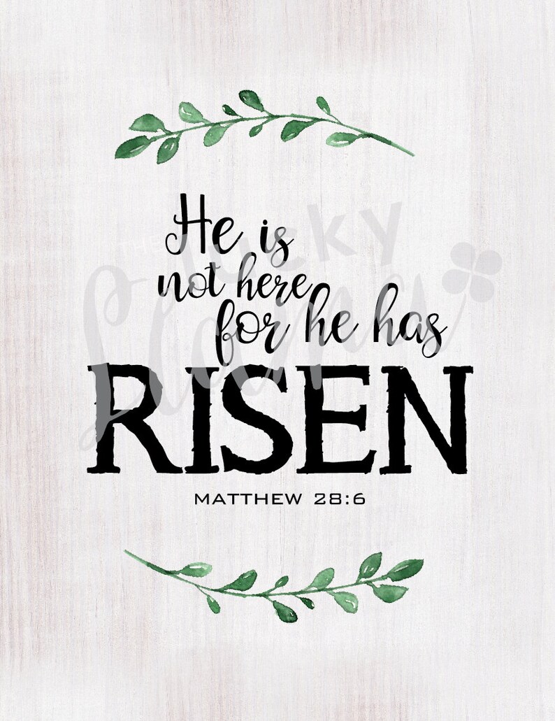 HE is Risen Printable Easter Printable Art Work | Etsy