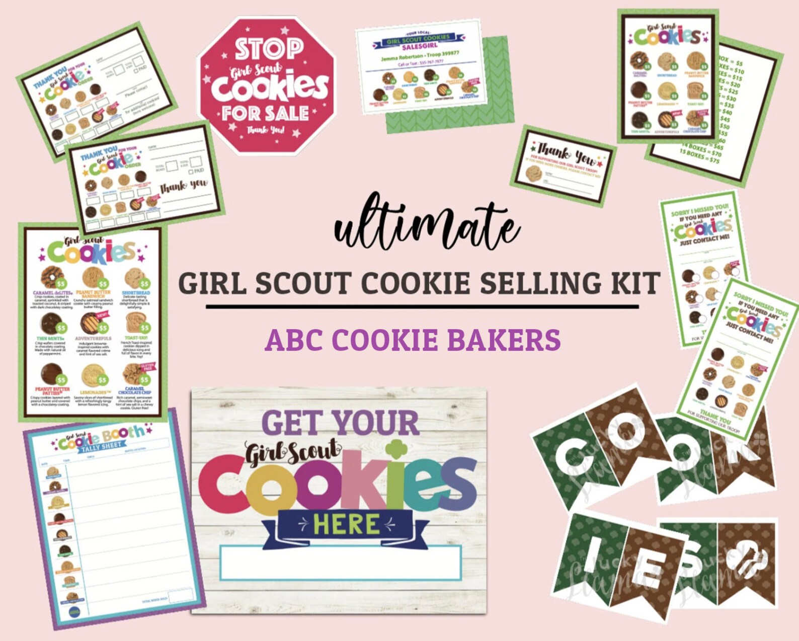 Ultimate Girl Scout Cookie Sales Kit for ABC Cookie Bakers - Etsy