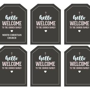 Editable Welcome to the Church Family Gift Tag - Instant Download ...