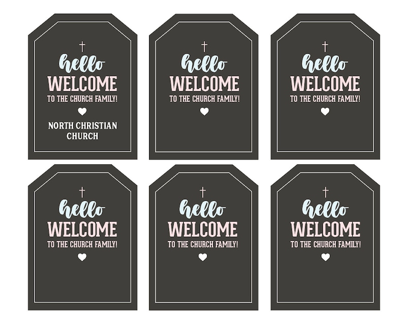 Editable Welcome to the Church Family Gift Tag Instant - Etsy