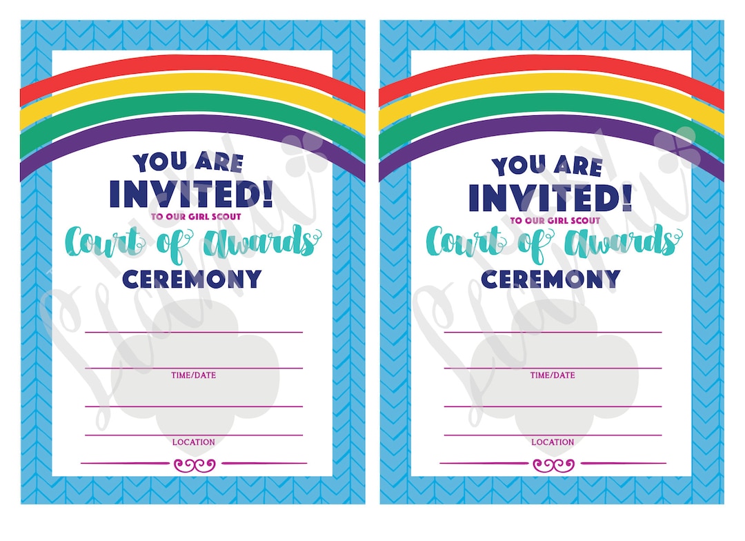 Girl Scout Award Ceremony Invitation/flyer - Instant Download - Etsy