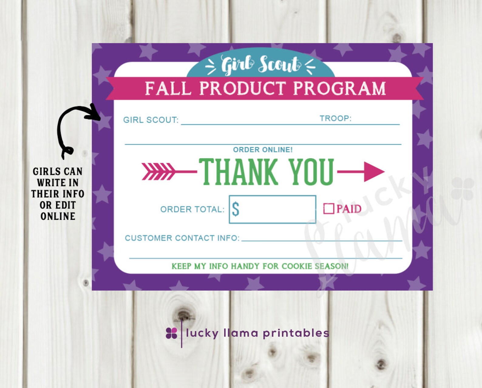 Editable Fall Product Program Sales 2 Versions Available | Etsy