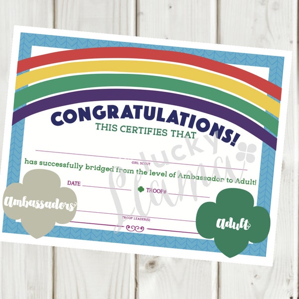 Bridging Certificate - Etsy
