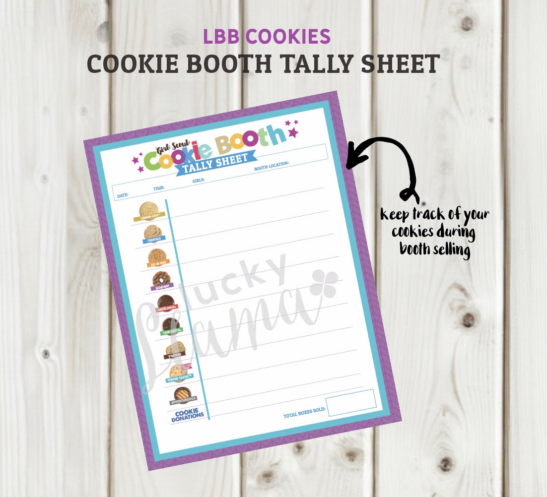 LBB Cookie Booth Tally Sheet | Etsy
