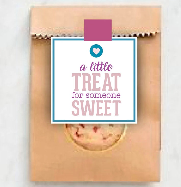 A Little Treat for Someone Sweet Printable Tags Instant - Etsy