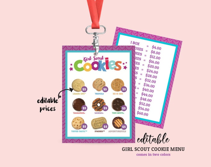 Girl Scout Cookie Sales Certificate - Etsy