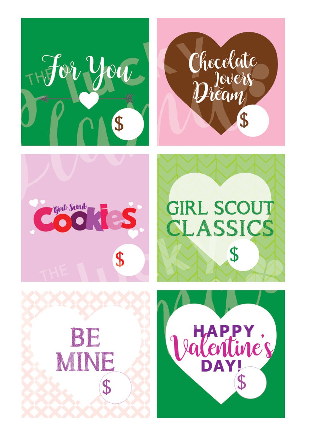 Girl Scout Cookie Bundle Tags Printable Instant Download - Etsy
