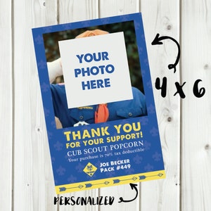 Cub Scout Thank You Card - Etsy Canada