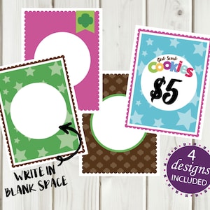 Girl Scout Background Art Printable 4 Designs Instant | Etsy