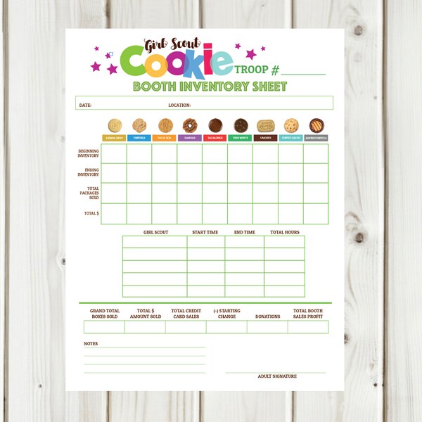 Lbb Booth Tally Sheet - Etsy
