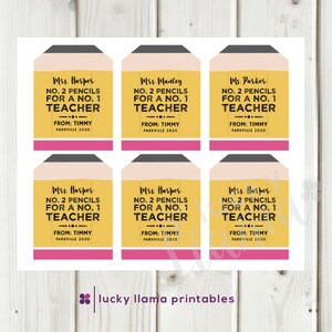 Editable Pencil Gift Tag - Instant Download - Etsy