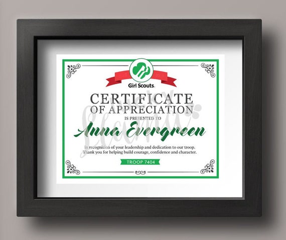 Girl Scout Award Certificate Templates