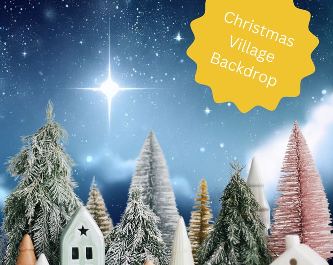 Christmas Village Display Mountain Backdrop for Lemax, Dept 56christmas ...