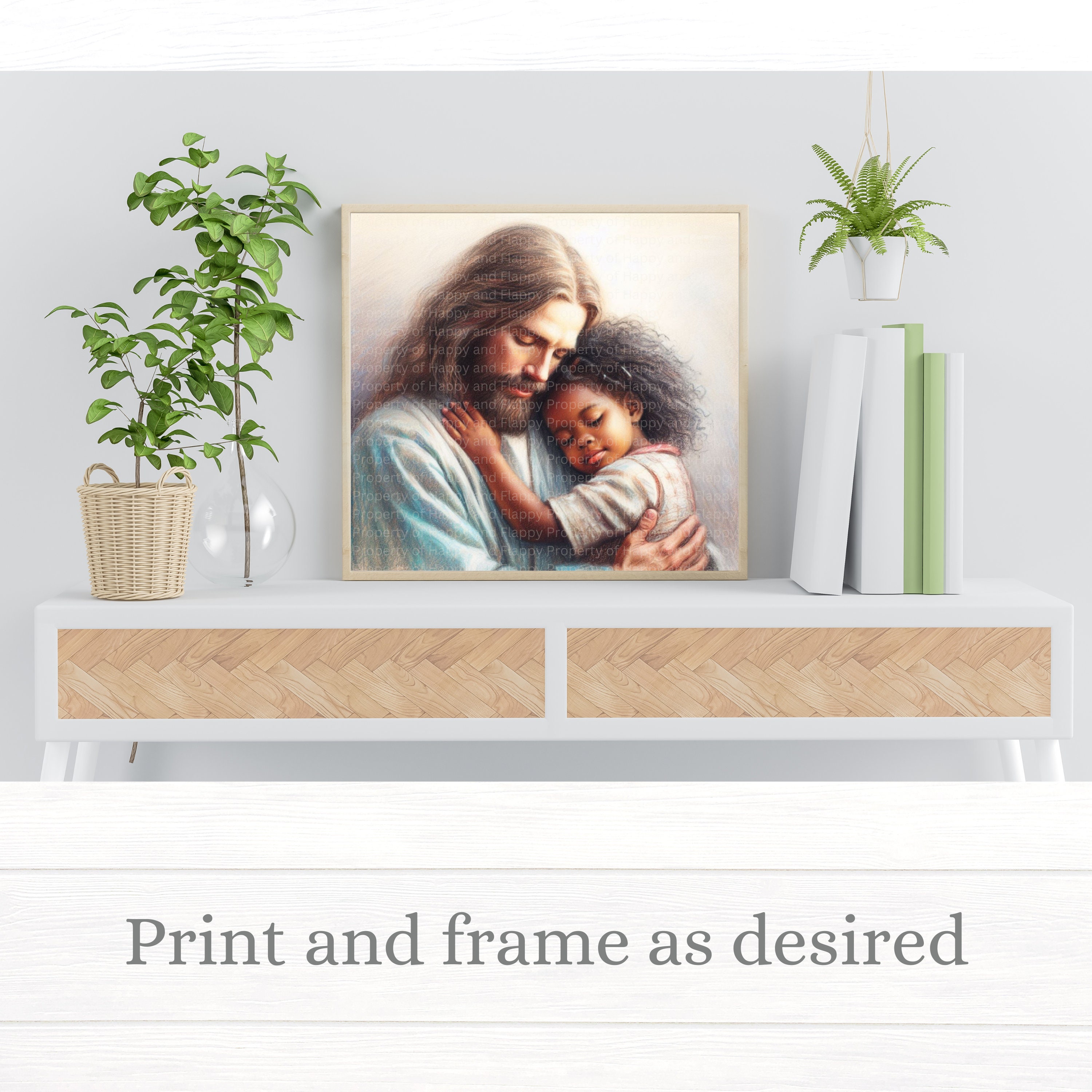 Child and Jesus Christ Downloadable and Printable Sympathy Print or ...