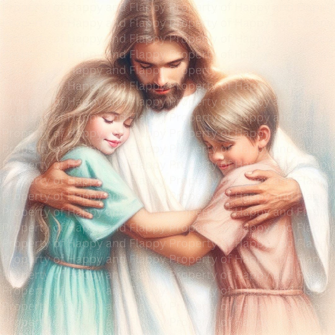 Children and Jesus Christ | Downloadable and Printable | Baptism Print ...