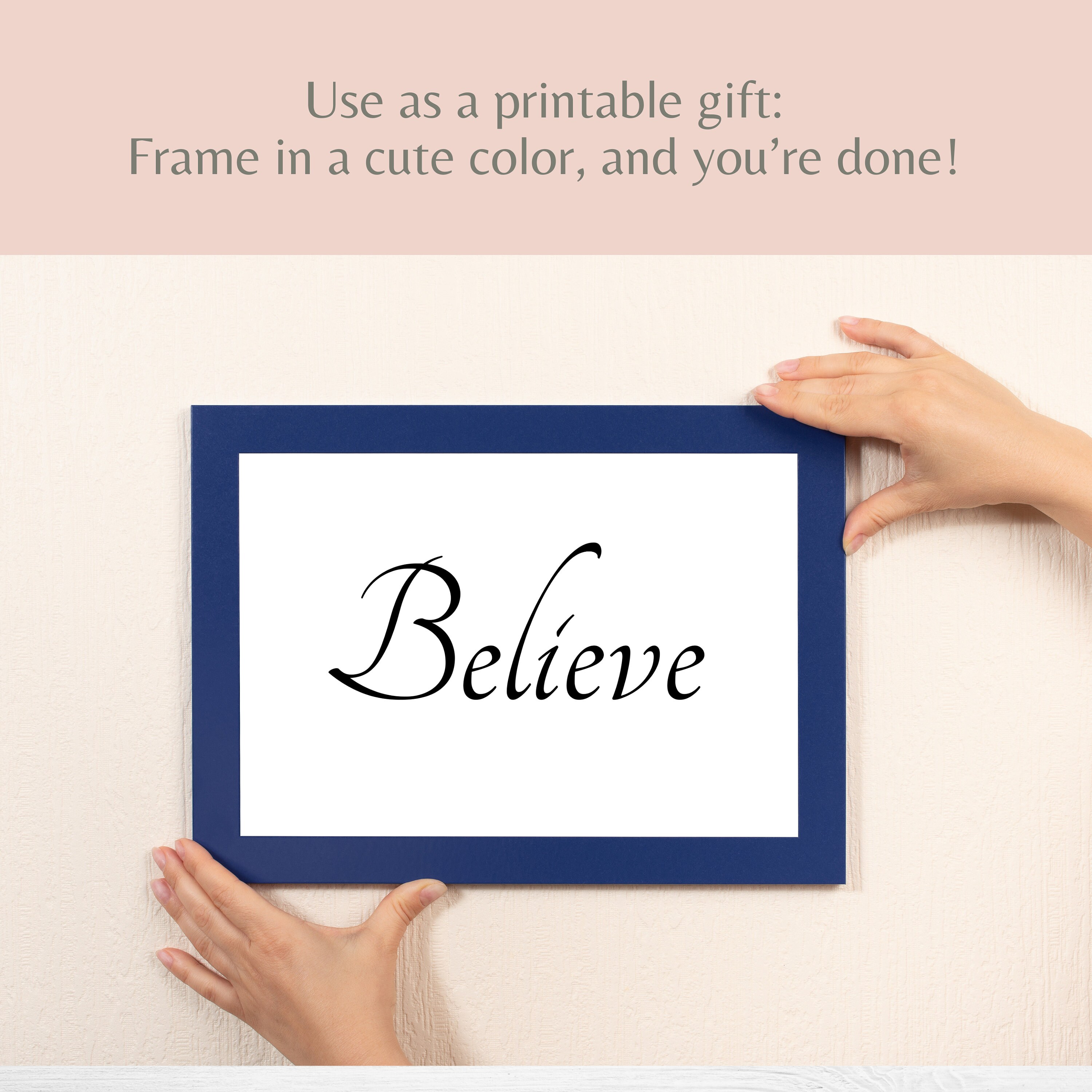 Believe Printable: SVG, PDF, PNG Files (digital Download) - Etsy