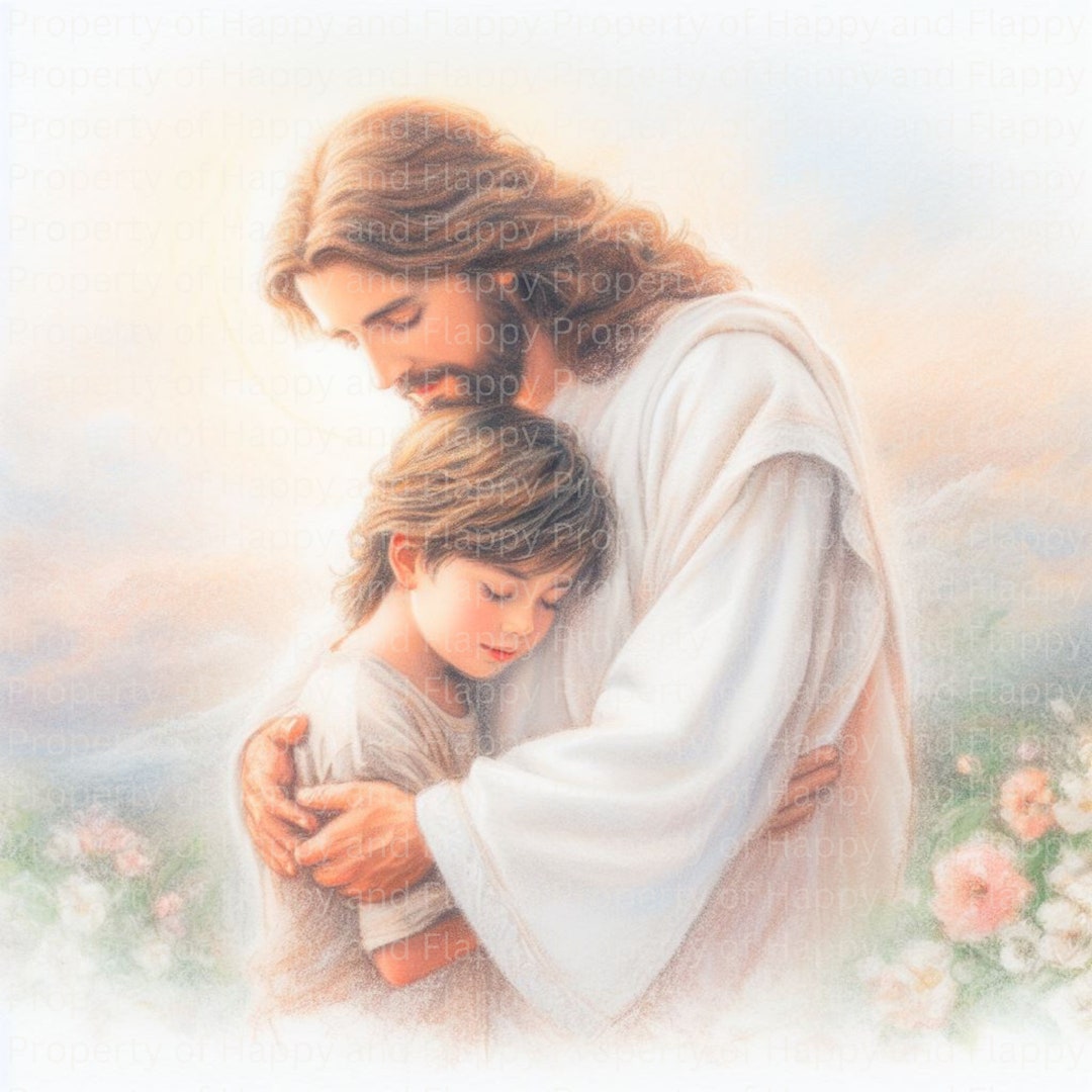 Child and Jesus Christ | Downloadable and Printable | Baptism Print or ...