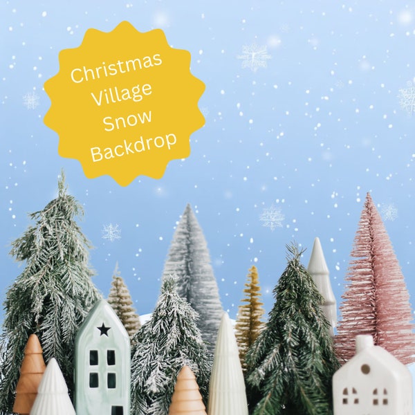 Christmas Village Display Backdrop - Etsy