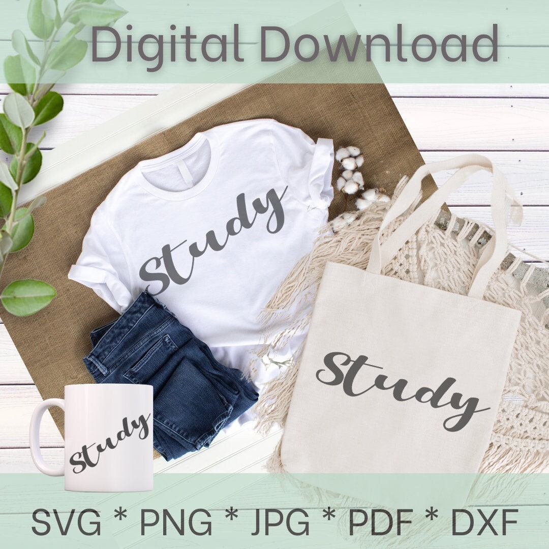 Study Digital Download | SVG PDF PNG Etc. | Digital Download ...