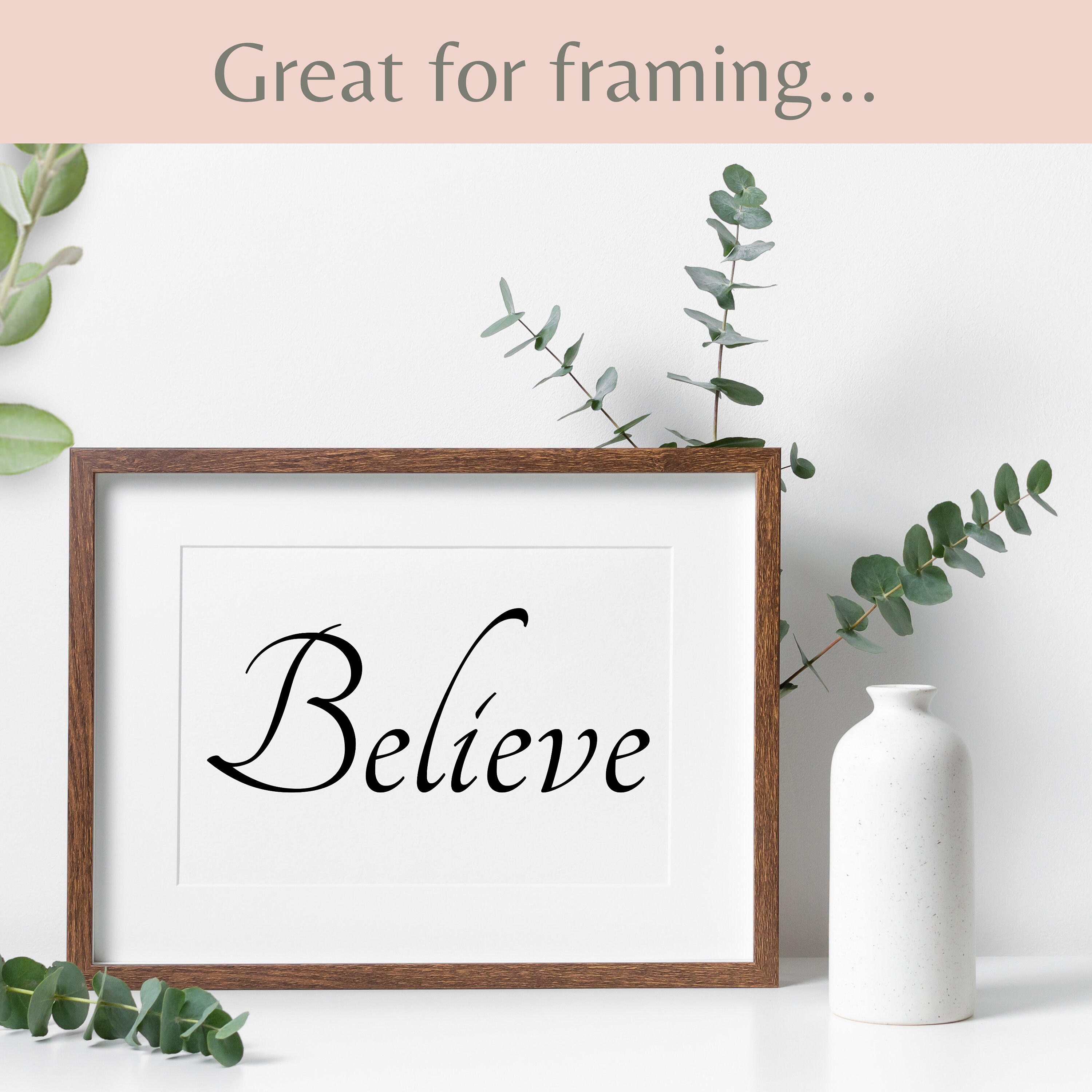 Believe Printable: SVG, PDF, PNG Files (digital Download) - Etsy