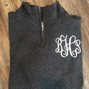 Monogrammed Pullover, Personalized Quarter Zip Sweatshirt, Gift - Etsy