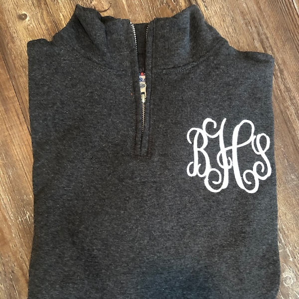 Monogrammed Quarter Zip - Etsy