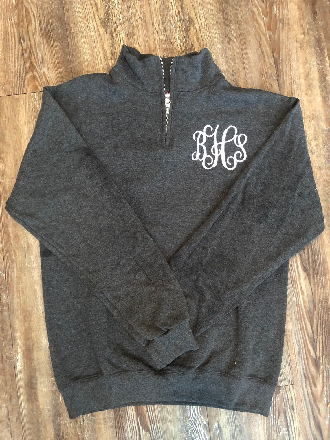 Monogrammed Pullover Personalized Quarter Zip Sweatshirt - Etsy