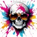 Splash Art Skull No4 Transparent PNG , Skull Clipart Bundle , Skull ...