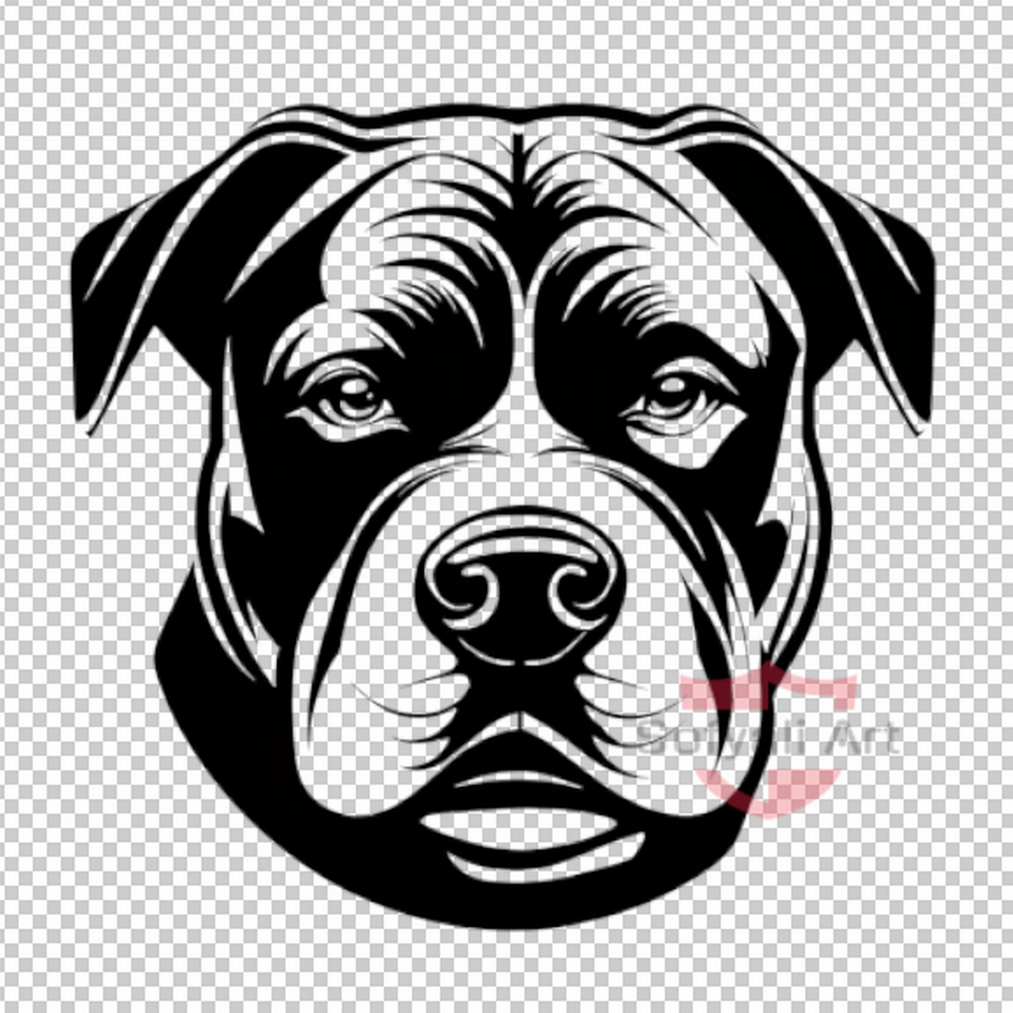 Pitbull SVG no7 Transparent PNG Instant Download PITBULL - Etsy