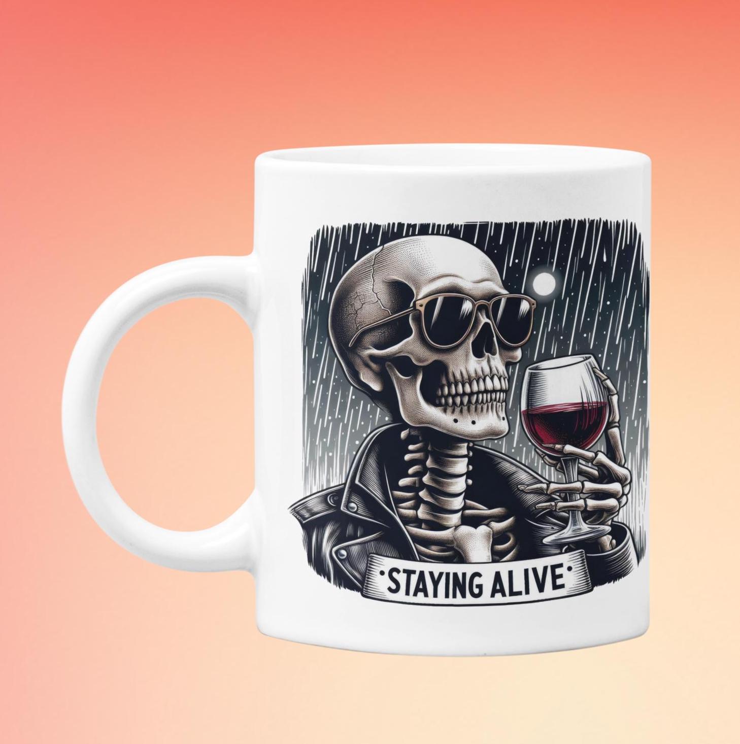 Staying Alive Skeleton PNG: Skull Sublimation Design (digital Download ...