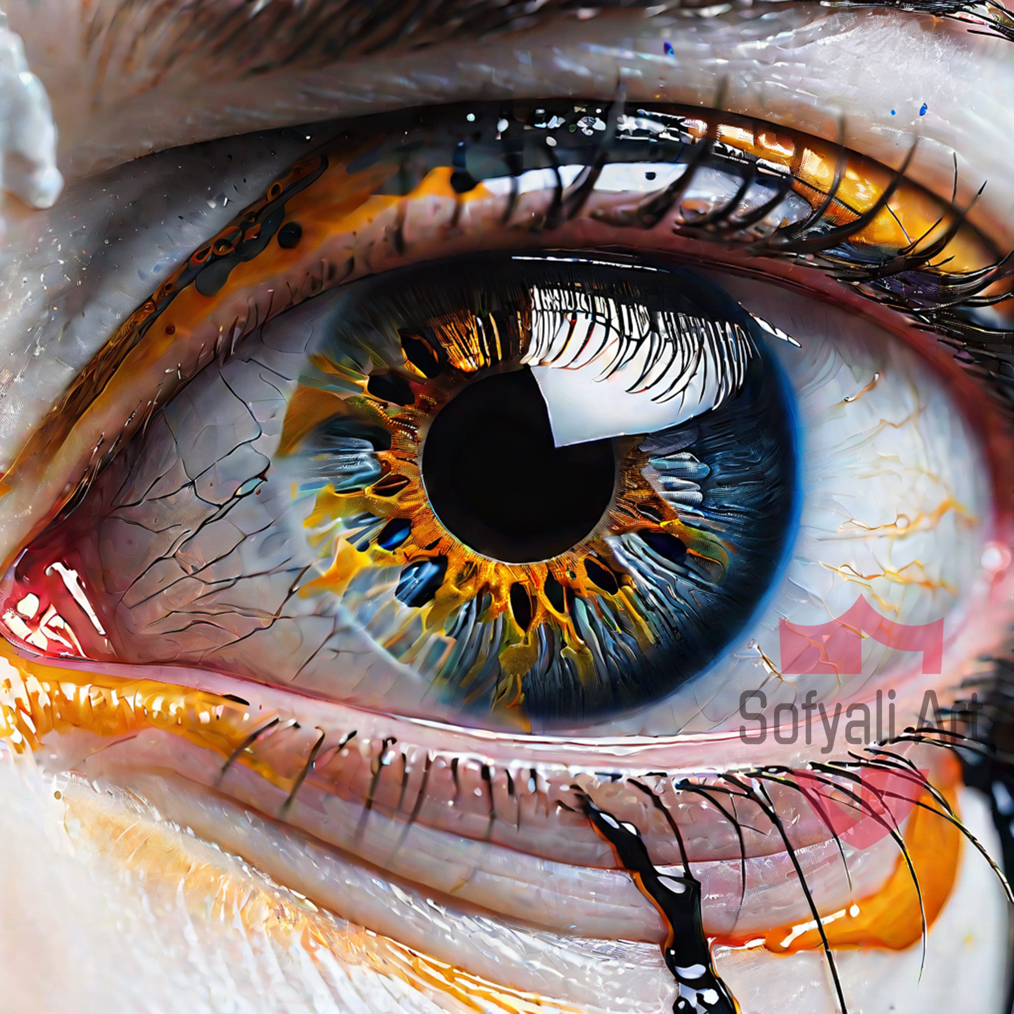 Printable Modern Art Realistic Eyes Drawing Part2 4 JPG - Etsy