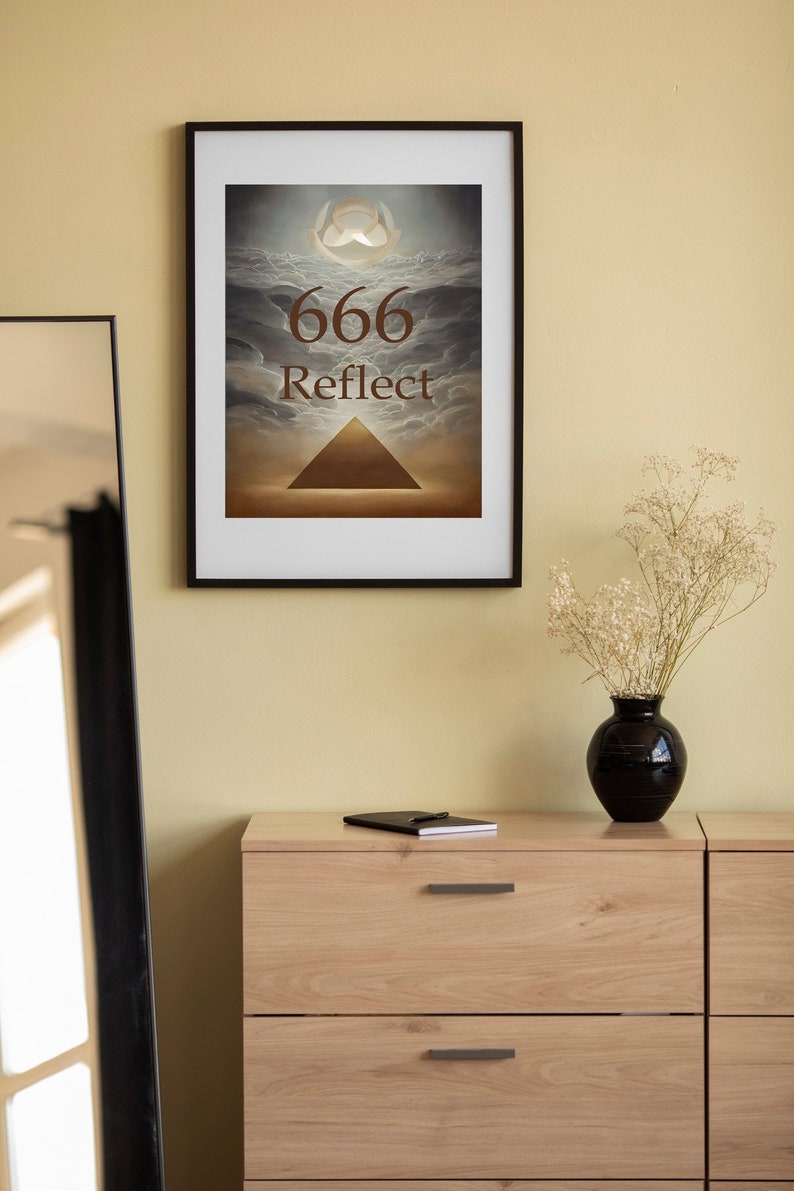 666 Reflect Angel Number Printable Contemporary Art - Etsy