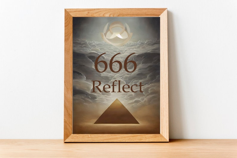 666 Reflect , Angel Number, Printable Contemporary Art ,grabovoi Numbers , A4 Print , Wall Art ...