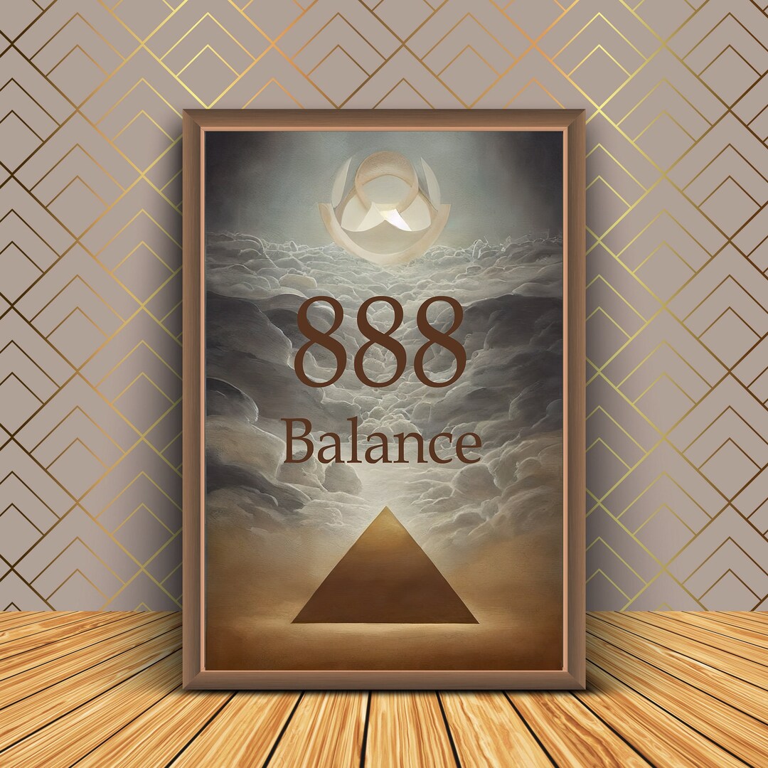 888 Balance , Angel Number, Printable Contemporary Art ,grabovoi ...