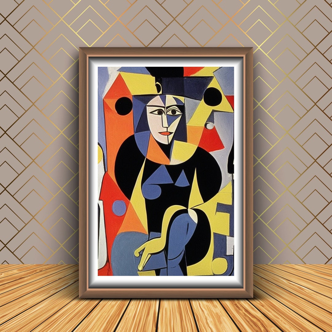 Cubism Art Printable: Abstract Woman Portrait (digital Download) - Etsy