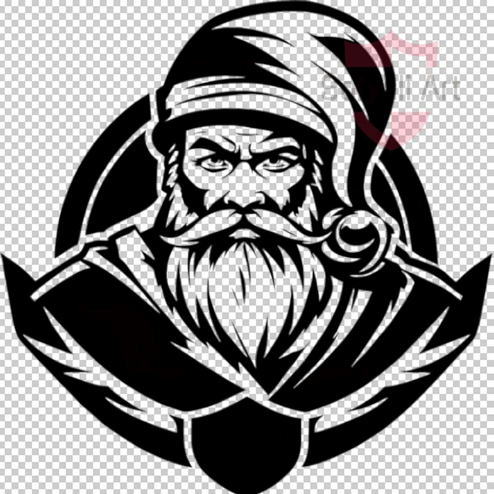 Cool Santa Claus SVG , No1 Transparent PNG , Instant Download Santa ...