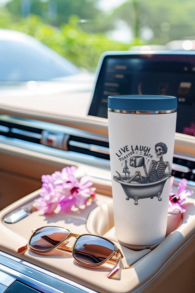 Live Laugh Toaster Bath Transparent PNG ,10x10 Inches ,skull ...