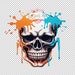 Splash Art Skull PNG: Sublimation Clipart Bundle (digital Download) - Etsy