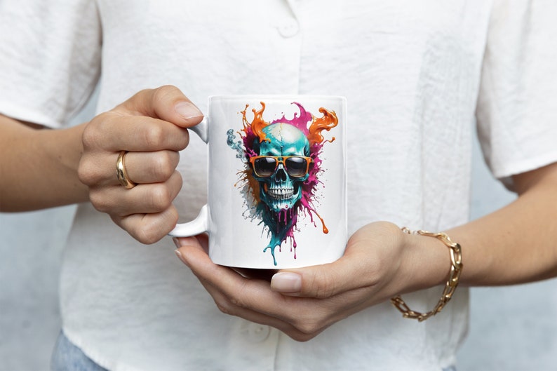 Splash Art Skull No2 Transparent PNG , Skull Clipart Bundle , Skull ...