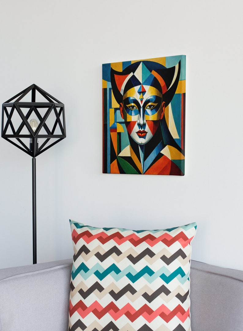 Cubism Wall Art Venetian, Masquerade Mask No5 ,printable JPG ...